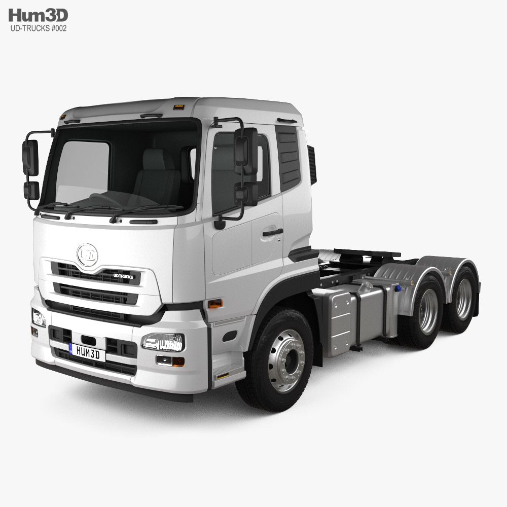 UD Trucks Quon GW Tractor Truck 3-axle 2013 3D model - Download Truck ...