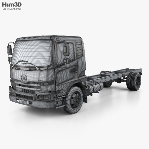 UD Trucks UD1800 Camião Chassis 2015 Modelo 3D - Baixar Camião no ...