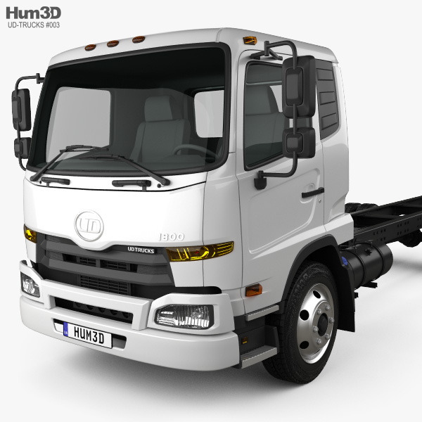 UD Trucks UD1800 Camião Chassis 2015 Modelo 3D - Baixar Camião no ...