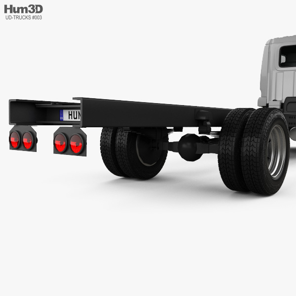 UD Trucks UD1800 Chassis Truck 2015 3D model - Download Truck on ...