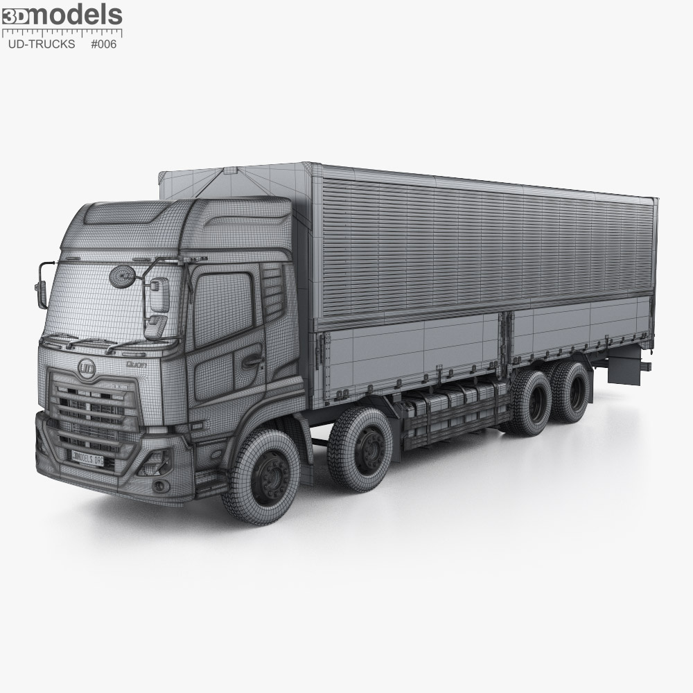UD Trucks Quon CG Cargo Truck 4-axle 2025 3D model - Download Truck on ...
