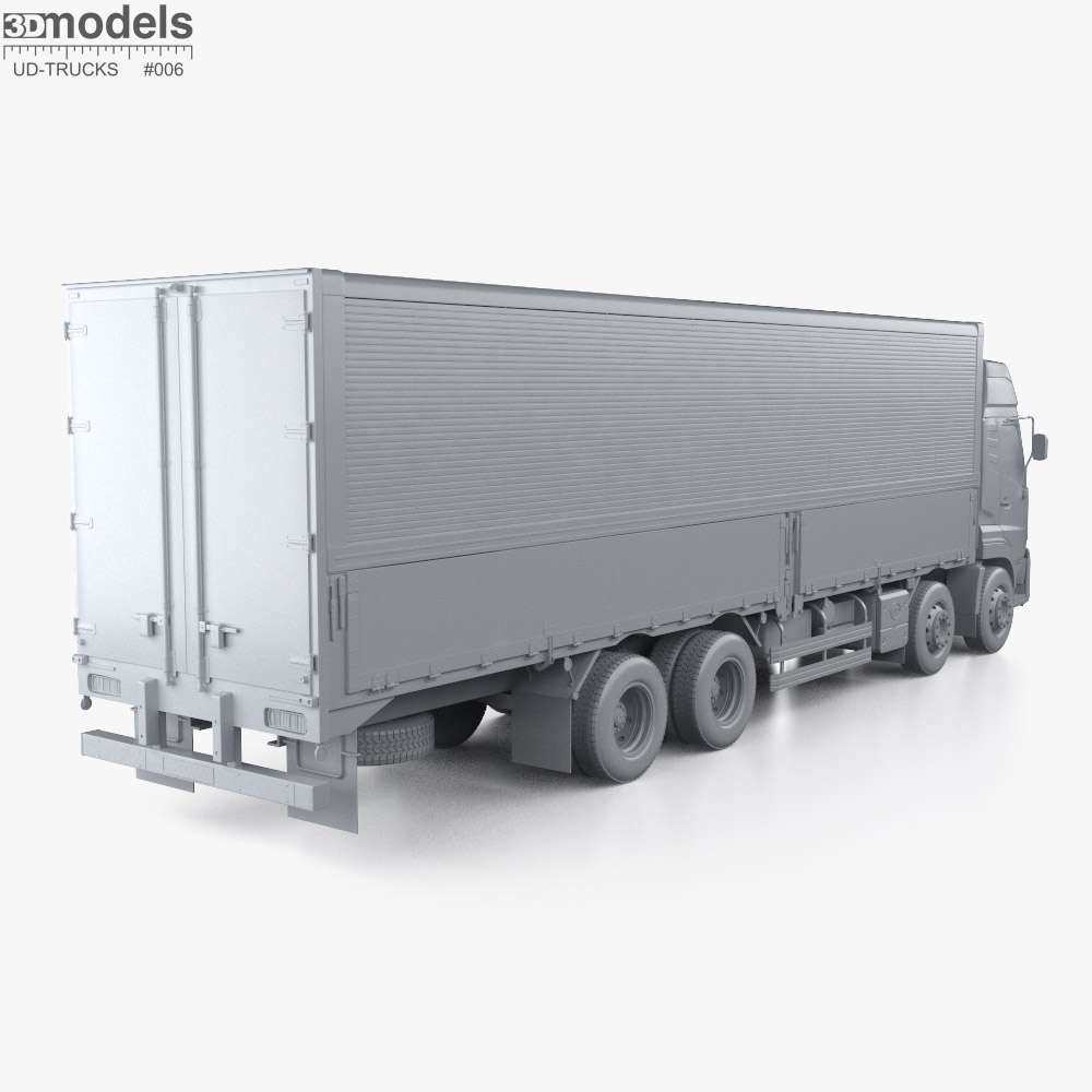 UD Trucks Quon CG Cargo Truck 4-axle 2025 3D model - Download Truck on ...