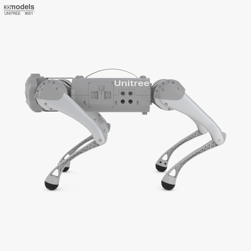 宇树Go1机器狗 3D模型 - 下载 机器人 开启 3DModels.org