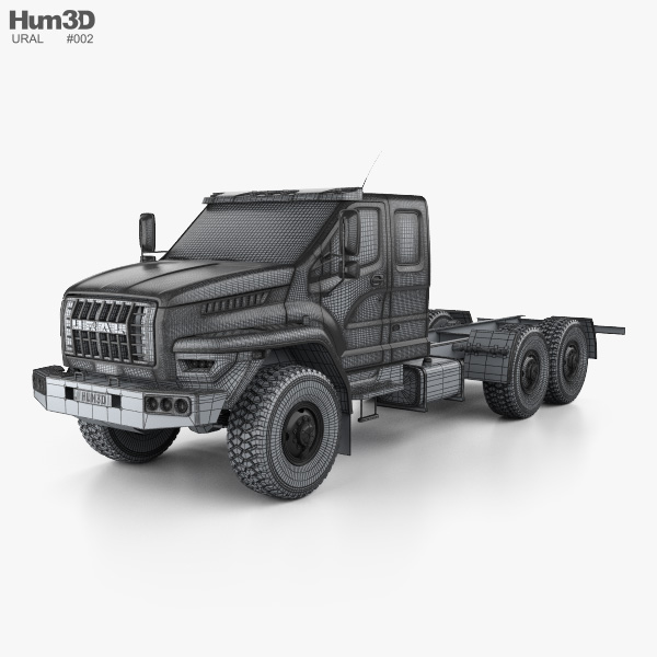 Ural Next Грузовое шасси 2018 3D модель - Скачать Грузовики на 3DModels.org