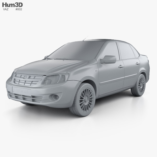 Lada Granta sedan 2015 3D model - Download Sedan on 3DModels.org