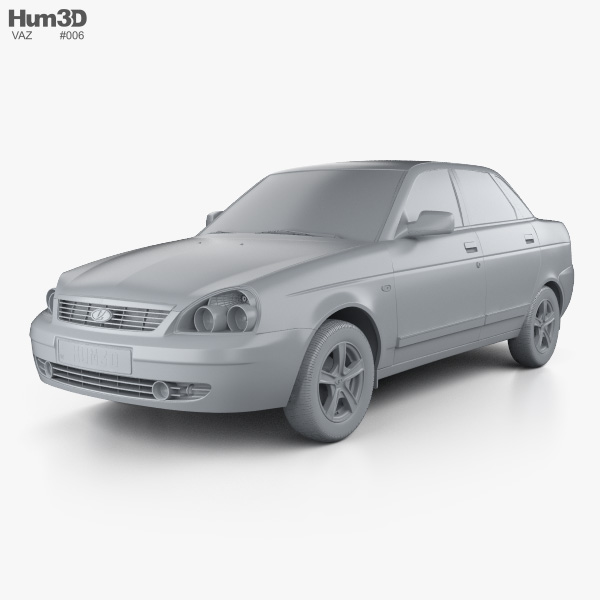 Lada Priora 2170 sedan 2014 3D model - Download Sedan on 3DModels.org