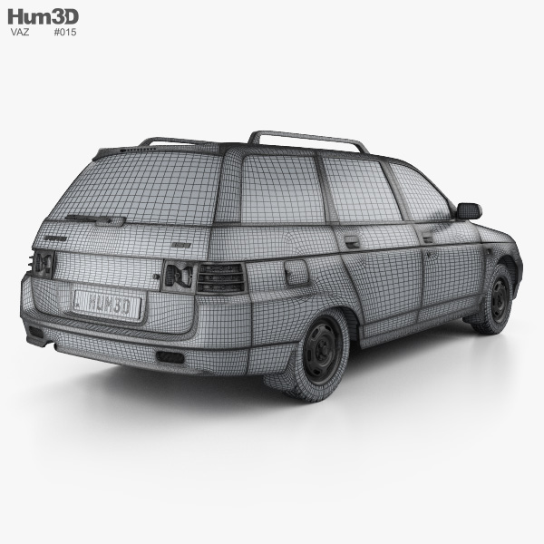 VAZ Lada 2111 wagon 2007 3D model - Download Wagon car on 3DModels.org