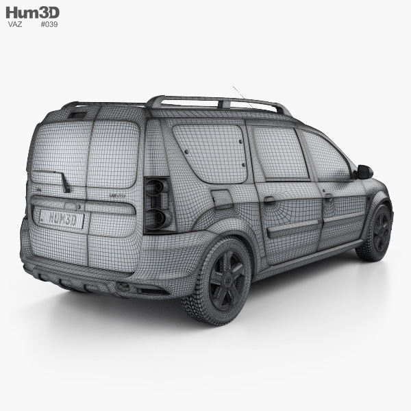 Lada Largus 2017 3D model - Download Wagon car on 3DModels.org