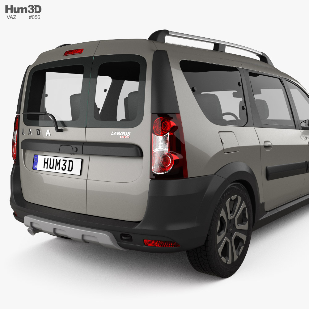 VAZ Lada Largus Cross 2024 3D model - Download Van on 3DModels.org