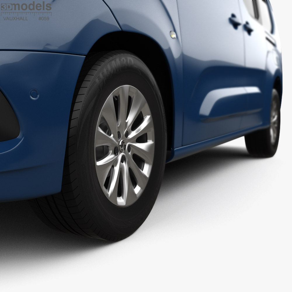 Vauxhall Combo Life XL 2021 3D model - Download Van on 3DModels.org