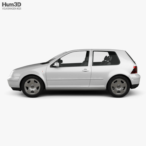Volkswagen Golf IV 3-door 1997 3D model - Download Hatchback on ...