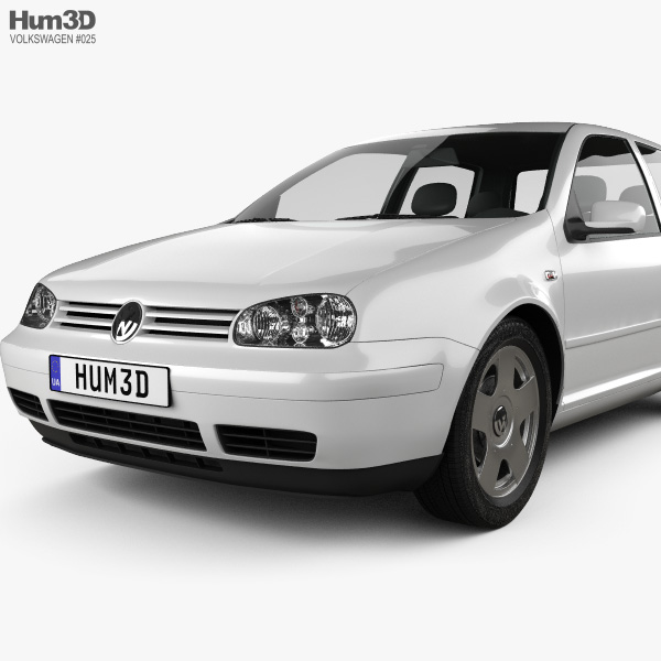 Volkswagen Golf IV 3-door 1997 3D model - Download Hatchback on ...