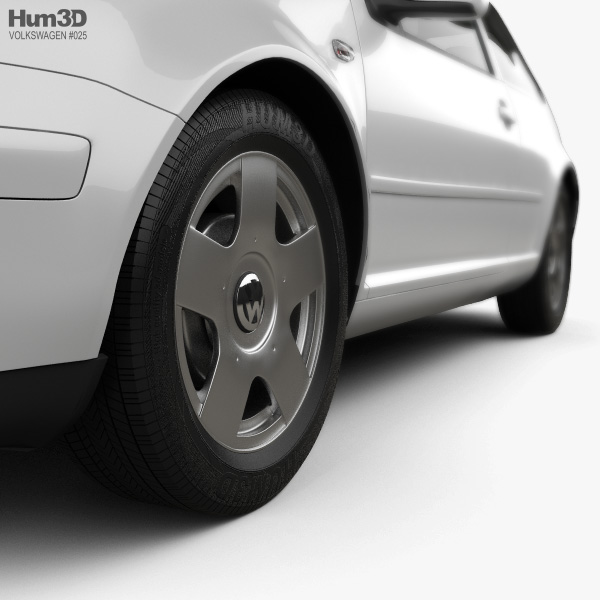 Volkswagen Golf IV 3-door 1997 3D model - Download Hatchback on ...