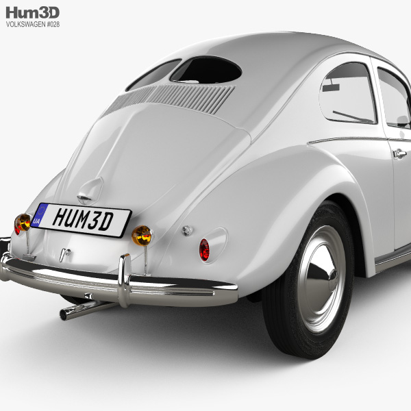 Volkswagen Beetle 1949 3D model - Download Hatchback on 3DModels.org