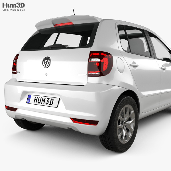 Volkswagen Fox 5-door 2014 3D model - Download Hatchback on 3DModels.org