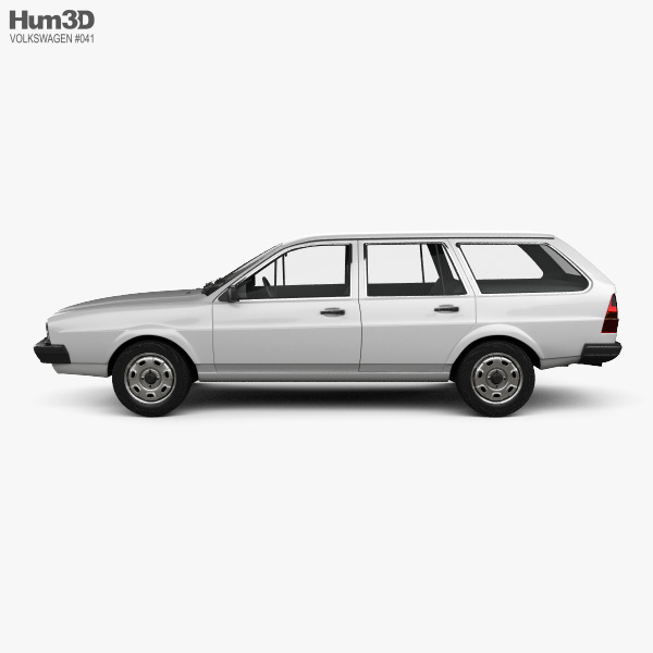 Volkswagen Passat (B2) variant 1981 3D model - Download Wagon car on ...