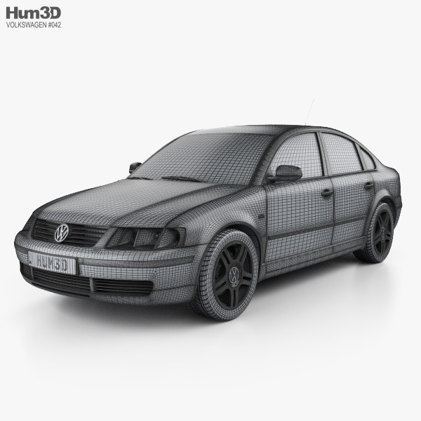 Volkswagen Passat B5 sedan 2005 3D model - Download Sedan on 3DModels.org