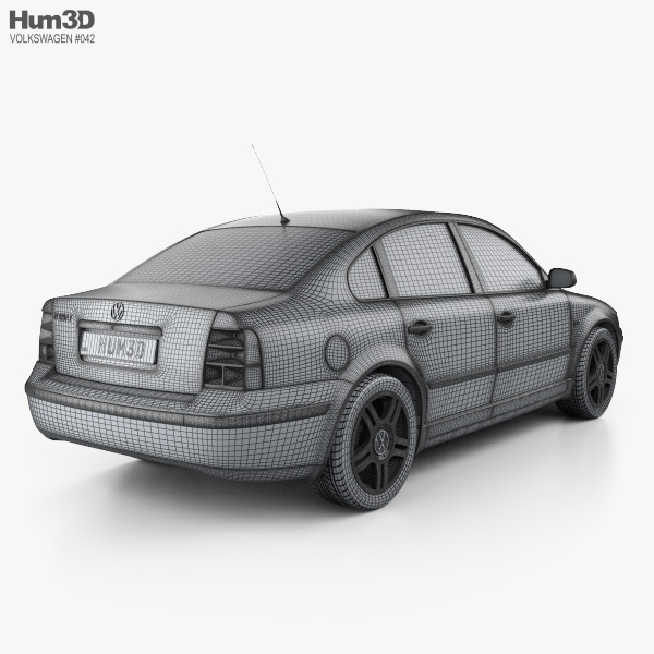 Volkswagen Passat B5 sedan 2005 3D model - Download Sedan on 3DModels.org