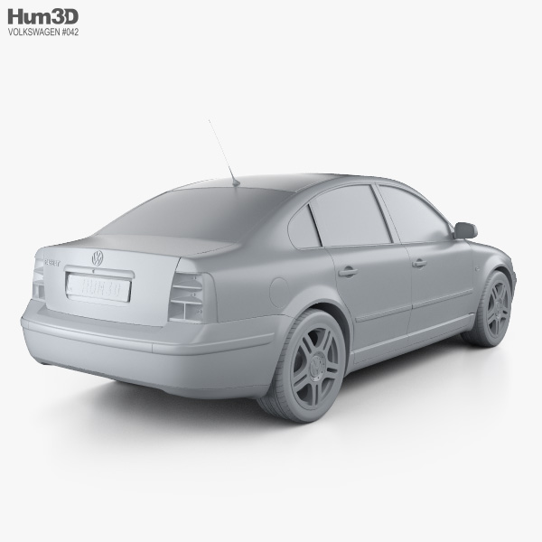 Volkswagen Passat B5 sedan 2005 3D model - Download Sedan on 3DModels.org