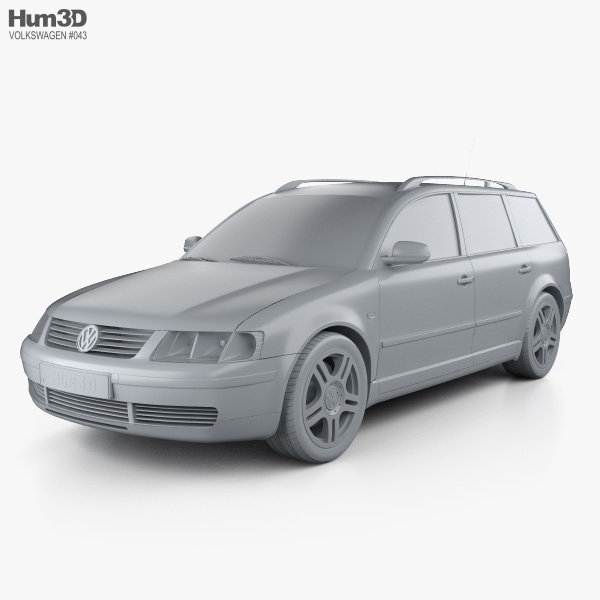 Volkswagen Passat (B5) variant 2005 3D model - Download Wagon car on ...