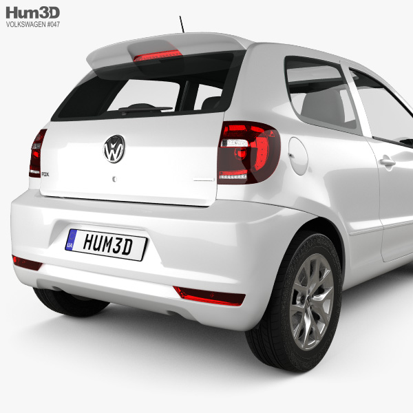 Volkswagen Fox 3-door 2014 3D model - Download Hatchback on 3DModels.org