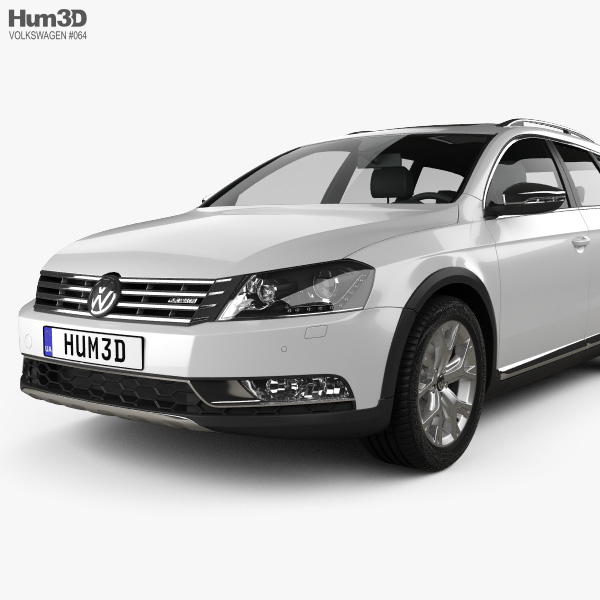 Volkswagen Passat (B7) Alltrack 2014 3D model - Download Wagon car on ...