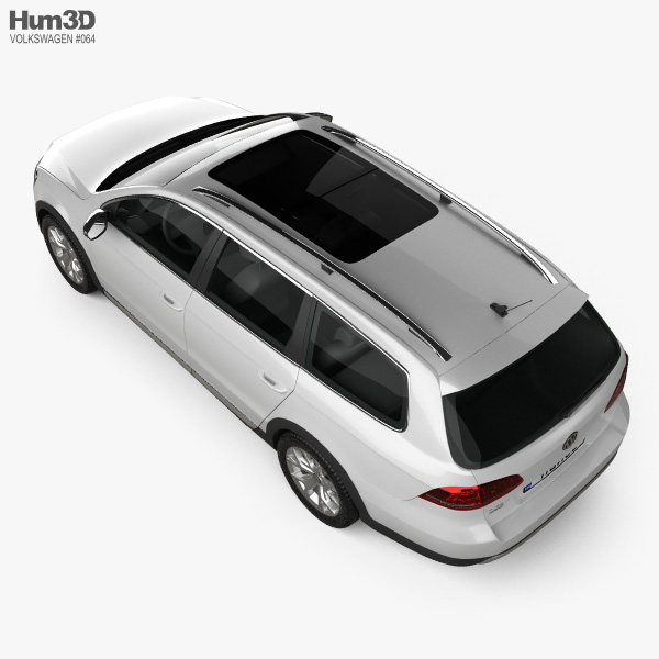 Volkswagen Passat (B7) Alltrack 2014 3D model - Download Wagon car on ...