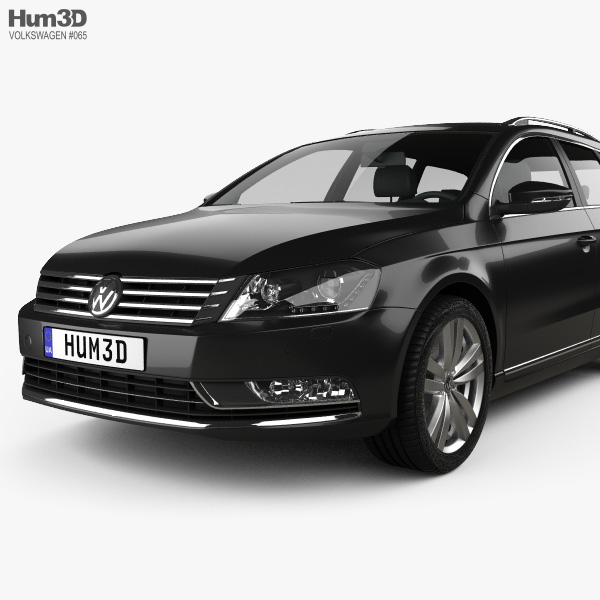 Volkswagen Passat (B7) variant 2014 3D model - Download Wagon car on ...