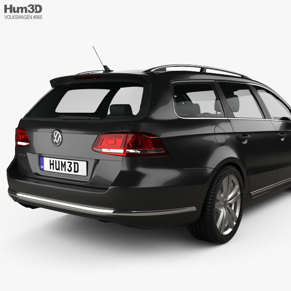 Volkswagen Passat (B7) variant 2014 3D model - Download Wagon car on ...