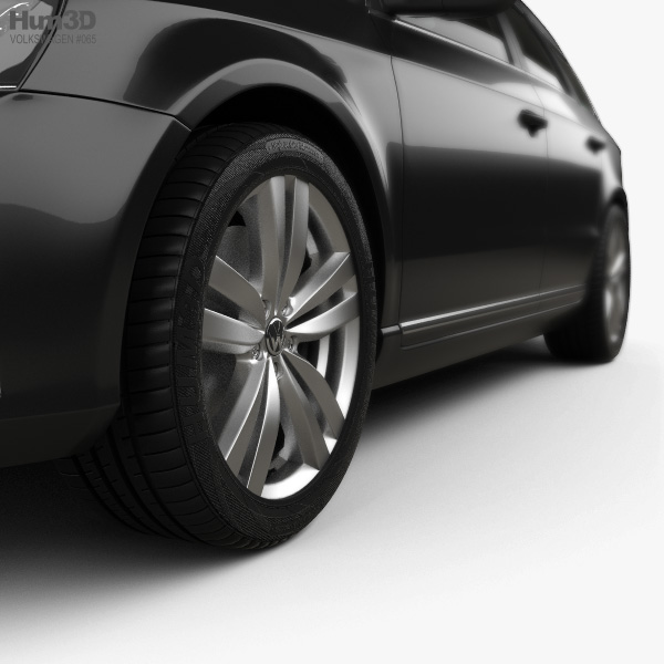 Volkswagen Passat (B7) variant 2014 3D model - Download Wagon car on ...