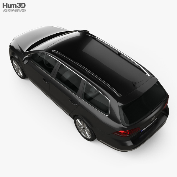 Volkswagen Passat (B7) variant 2014 3D model - Download Wagon car on ...