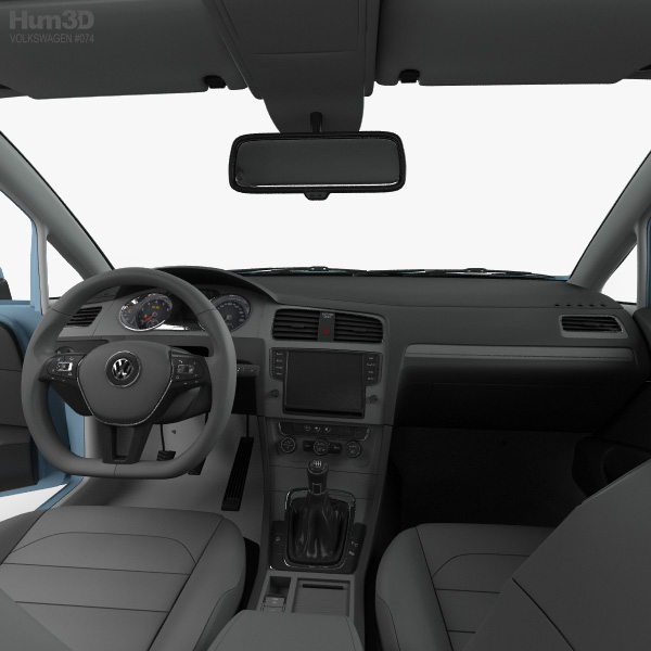 Volkswagen Golf 5-door 2016 HD Interior 360-view Panorama 3D model