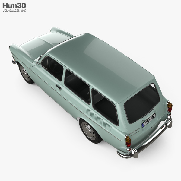 Volkswagen Type 3 (1600) variant 1965 3D model - Download Wagon car on ...