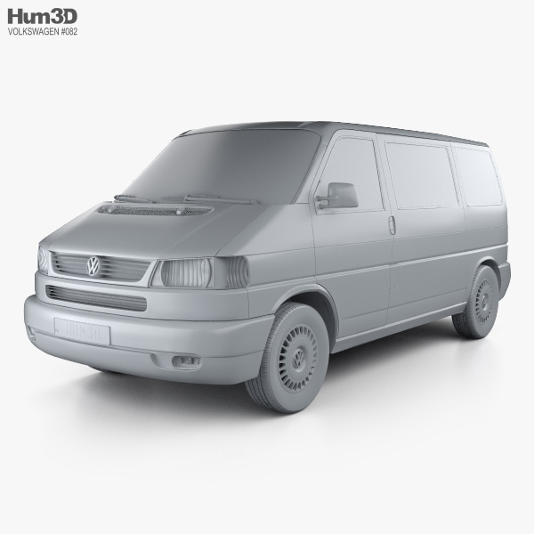 Volkswagen Transporter (T4) Caravelle 2003 3D model - Download Van on ...