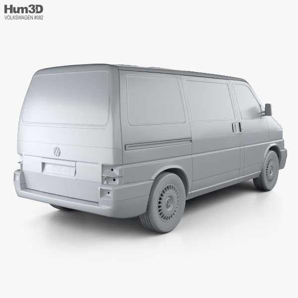 Volkswagen Transporter (T4) Caravelle 2003 3D model - Download Van on ...