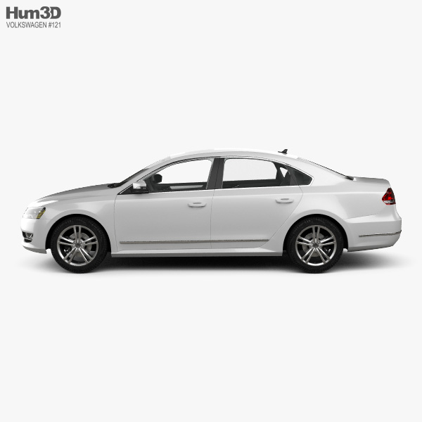 Volkswagen Passat (B7) with HQ interior 2014 3D model - Download Sedan ...