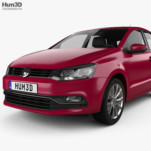Volkswagen Polo 5-door 2017 3D model - Download Hatchback on 3DModels.org