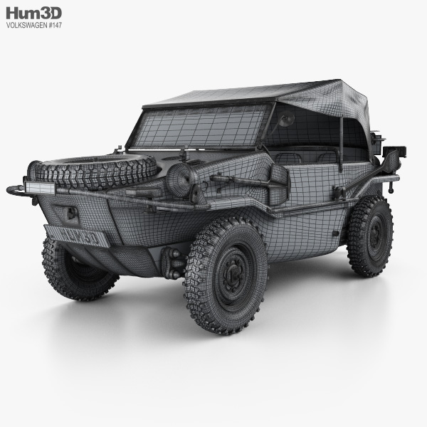 Volkswagen Type 166 Schwimmwagen 1942 3D model - Download Crossover SUV ...