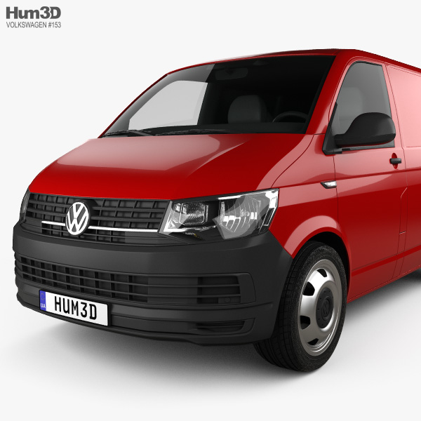 Volkswagen Transporter (T6) Panel Van 2019 3D model - Download Van on ...