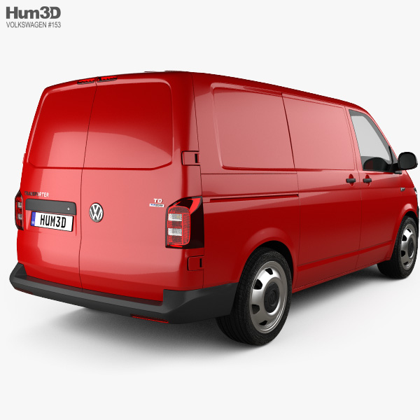 Volkswagen Transporter (T6) Panel Van 2019 3D model - Download Van on ...