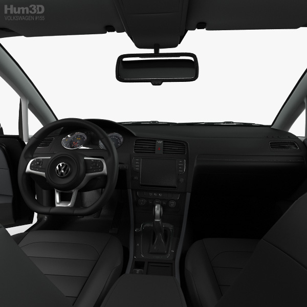 Volkswagen Golf GTI 5-door hatchback with HQ interior 2016 3D model ...
