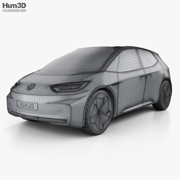 Volkswagen ID 2017 3D 모델 - 다운로드 Hatchback on 3DModels.org