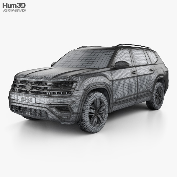Volkswagen Atlas SEL 2021 3D model - Download Crossover SUV on 3DModels.org