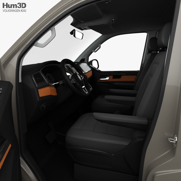 Volkswagen Transporter (T6) Multivan con interior 2019 Modelo 3D ...