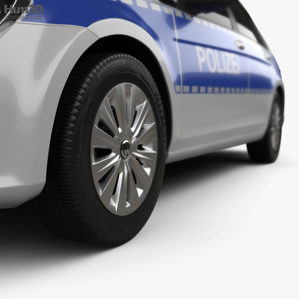 Volkswagen Golf variant Police Germany 2019 3D model - Download Wagon ...