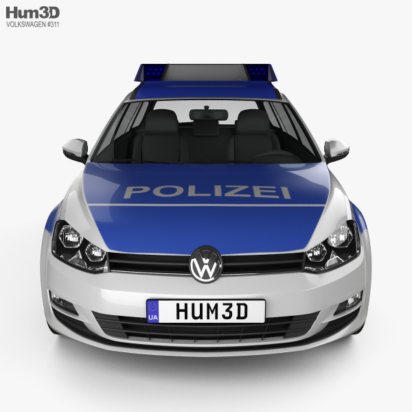 Volkswagen Golf variant Police Germany 2019 3D model - Download Wagon ...