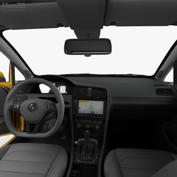 Volkswagen Golf 5-door hatchback 2021 HD Interior 360-view Panorama 3D ...