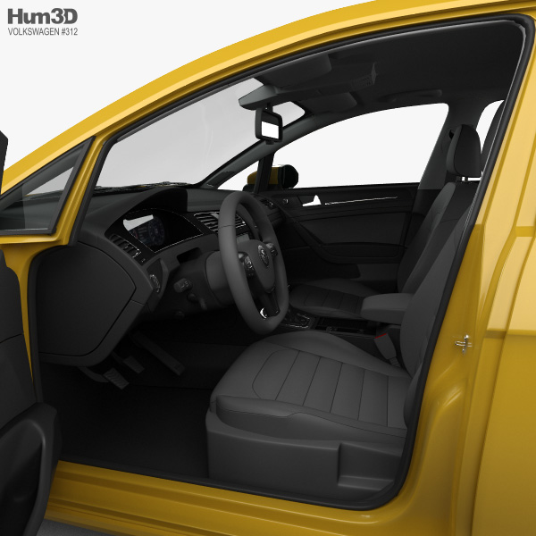 Volkswagen Golf 5-door hatchback with HQ interior 2021 3D model ...