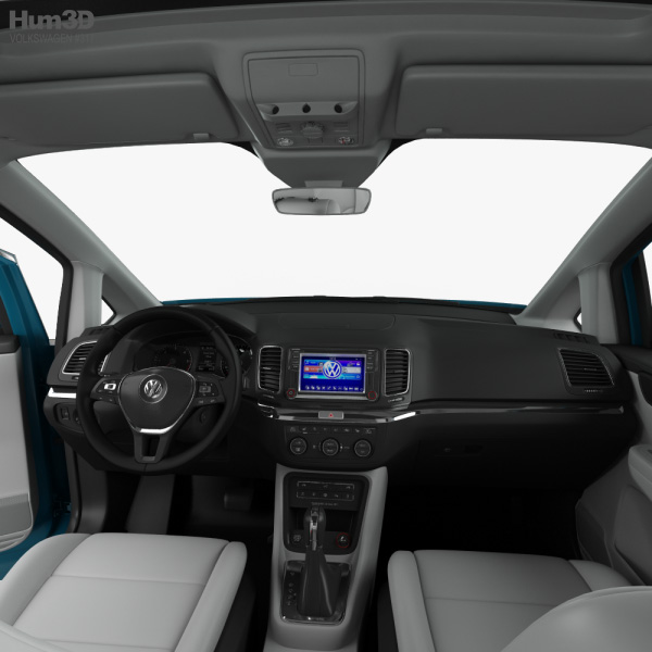 Volkswagen Sharan 2019 HD Interior 360-view Panorama 3D model