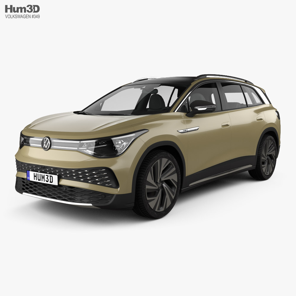 Volkswagen ID.6 X Prime 2022 3D model - Download Crossover SUV on ...